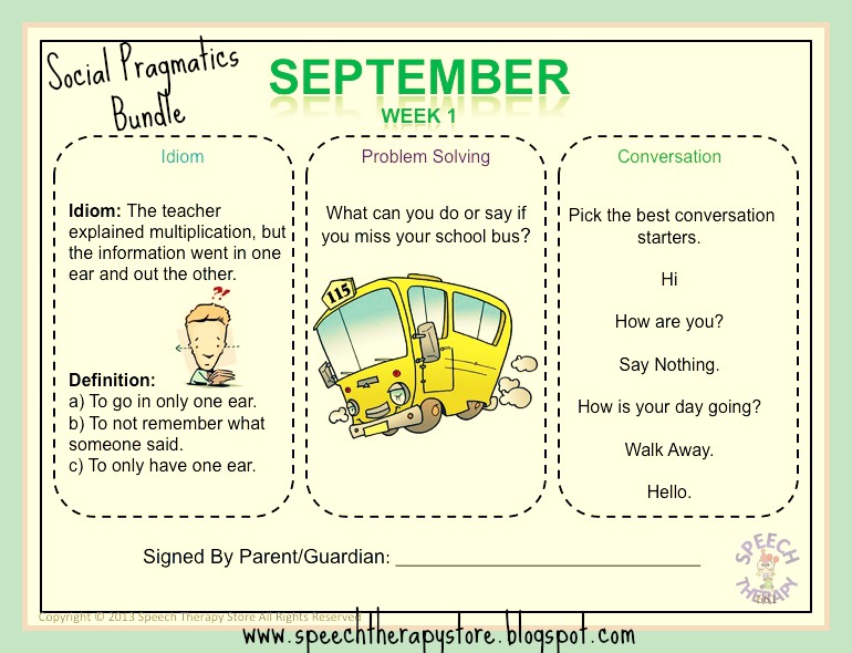 Speech Therapy: Homework Fun with Speech Therapy