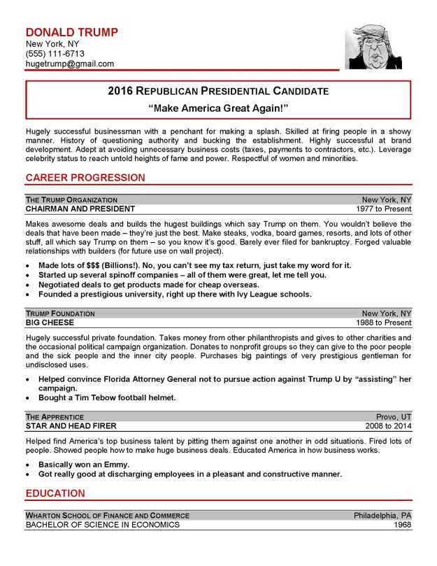 Resume Writers' Digest: Newsjacking the Presidential Election