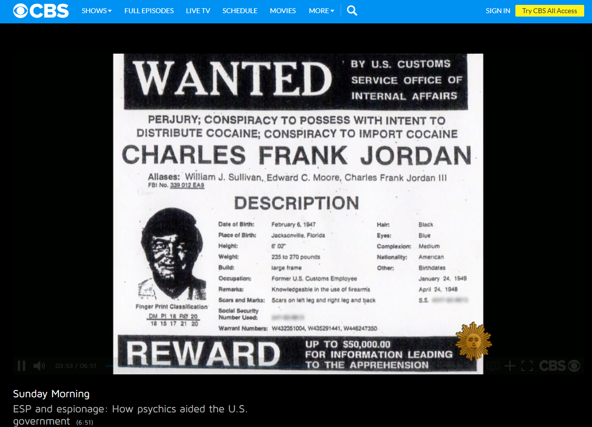 ersby: Project Stargate and the Charles Jordan case