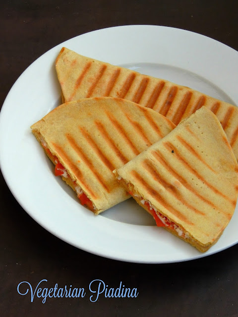 Priya's Versatile Recipes: Vegetarian Piadina - An Italian Street Food