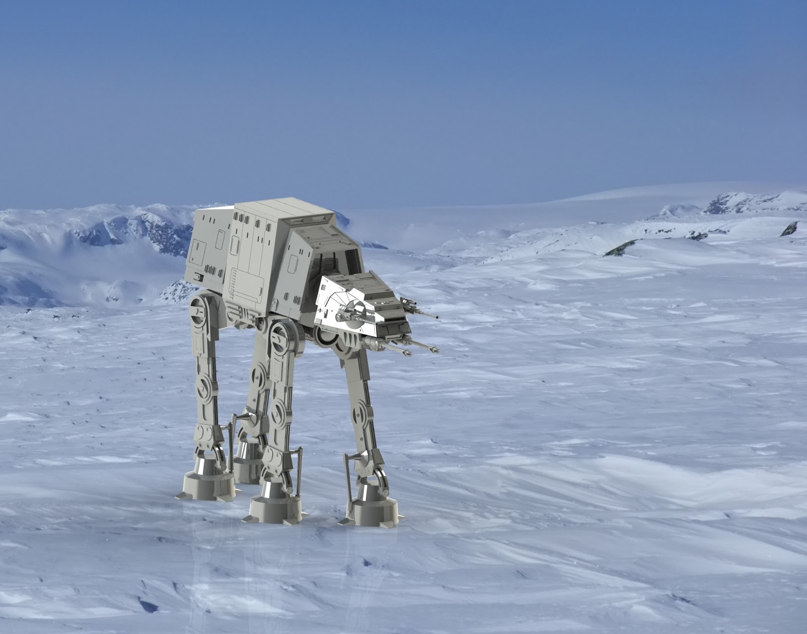 Almacén de Diseño y Delineación: AT-AT - Vista 3D