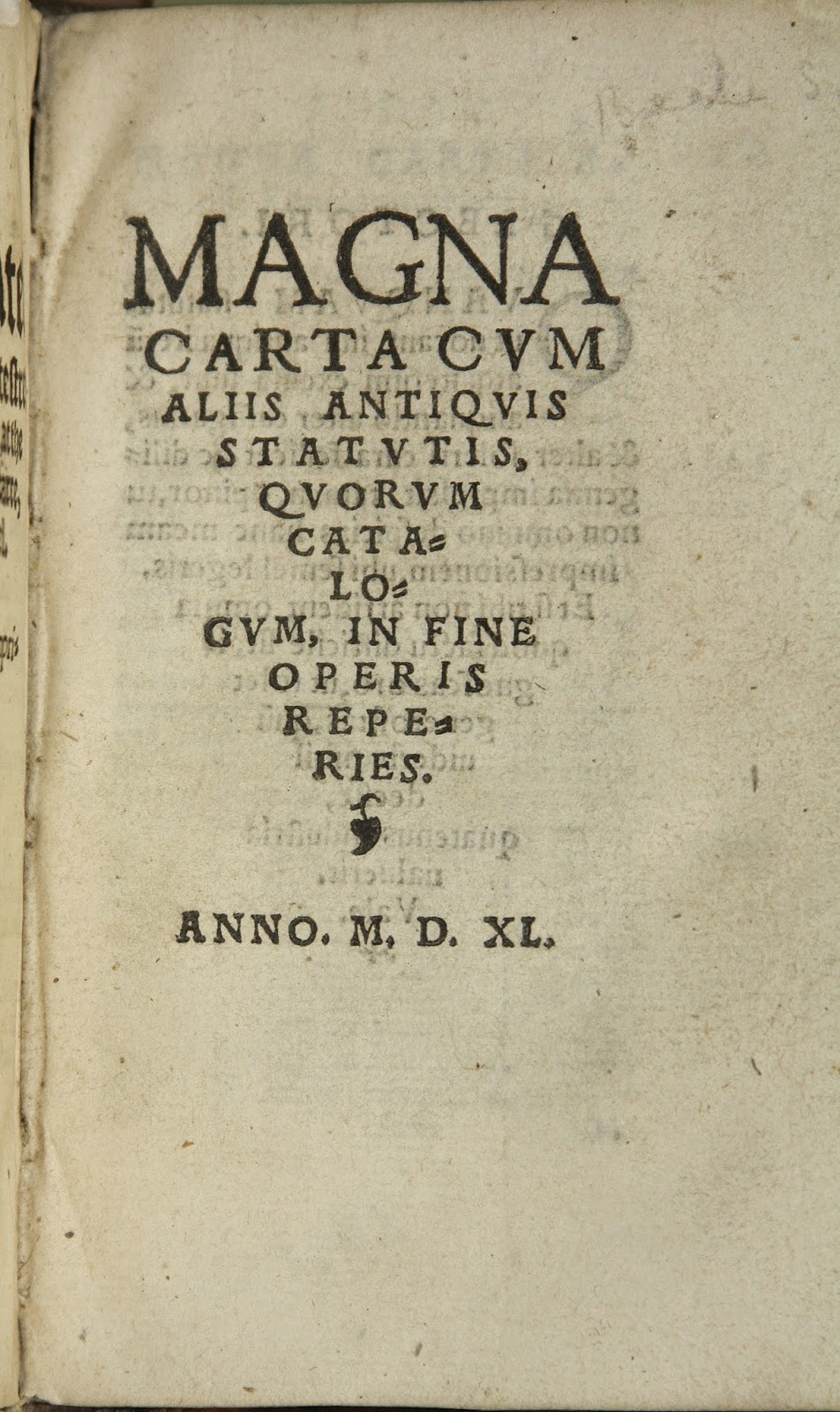 Riesenfeld Rare Books Blog: Magna Carta Library Celebration: Feb. 3rd