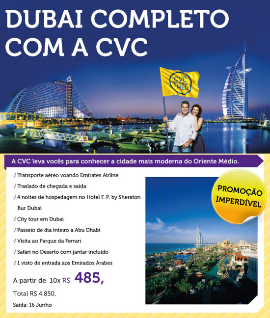 Viaje com Sifratur! Avisos, Ofertas e Promoções: Ofertas CVC VIAGENS