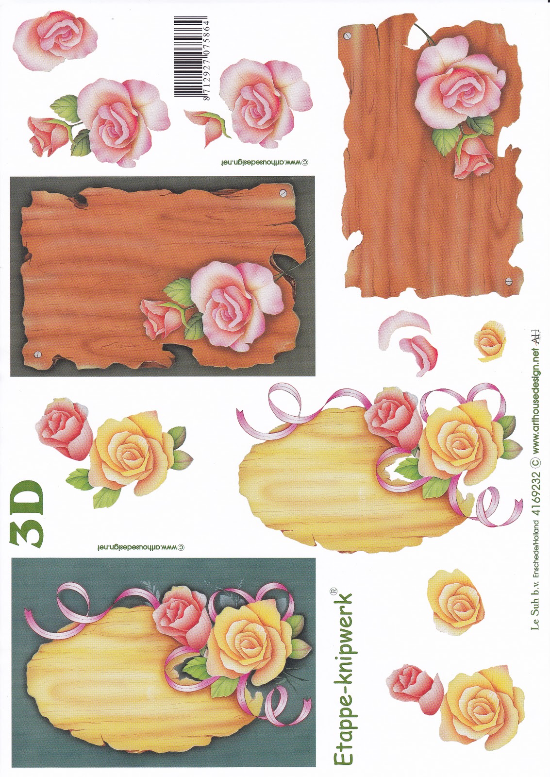 Nikki's Crafty Creations: 3D Papertole Cardmaking Sheets For Sale