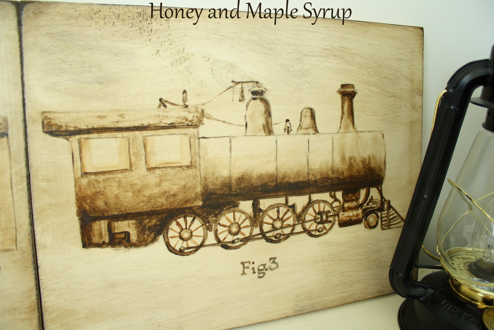 Honey and Maple Syrup: Train Painting