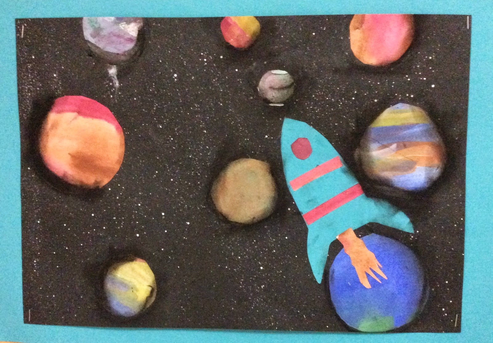 Ms. Curry's Art Room : 2nd Grade Outer Space Collage