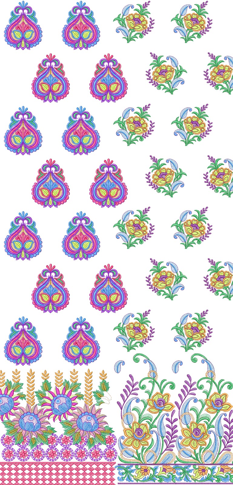 Boutique look heavy lawn buty daman tunic dress design - Latest ...