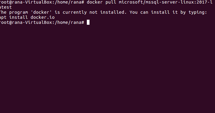 sql1996: Installation steps of SQL Server 2017 container image with Docker