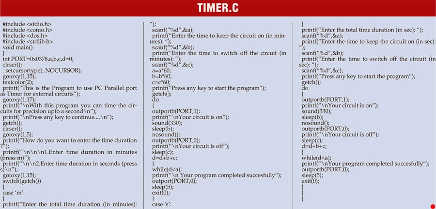 Build a PC Based Timer Circuit Diagram | all about wiring diagram