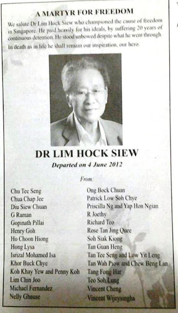 Singapore Rebel : Tributes to Dr Lim Hock Siew