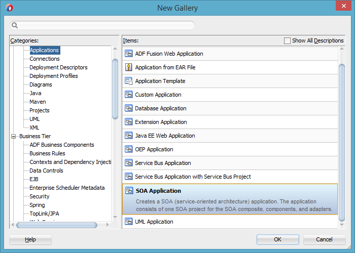 Salzotech Soa Suite 12c Quick Starts Jdeveloper 1213 Not Showing Soa Options