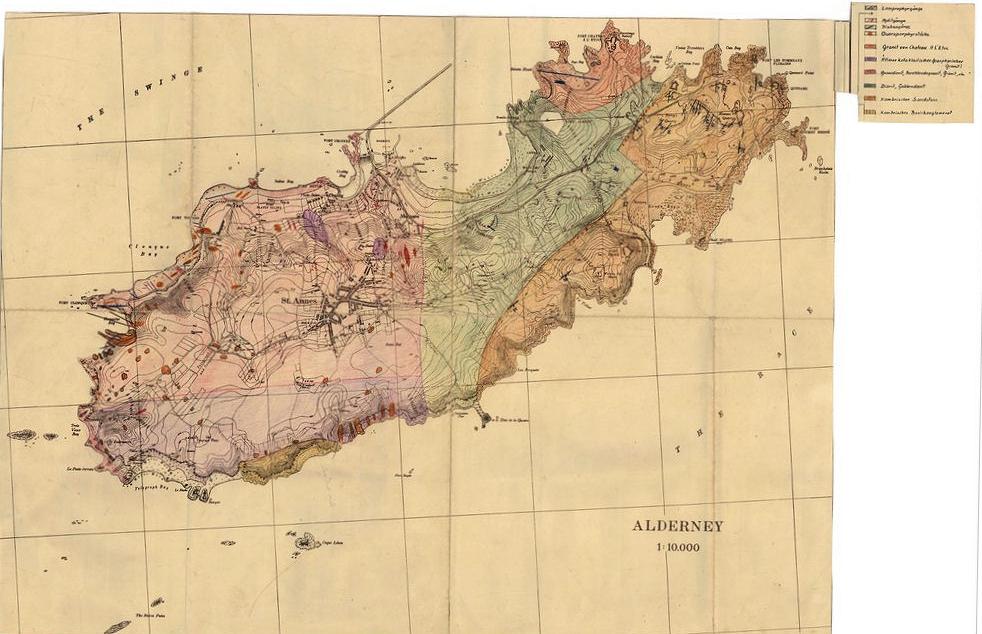 BGS Geoheritage – images from the collections: Geological map of Alderney