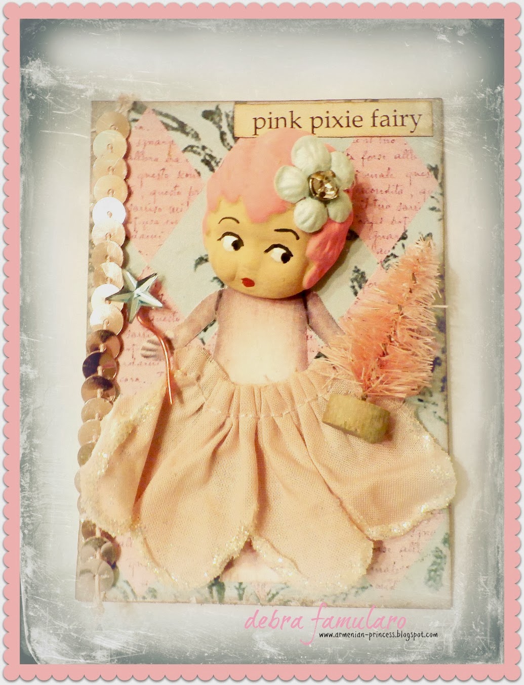 Faerie Enchantment: DT Project: Pink Pixie Fairy, Debra Famularo