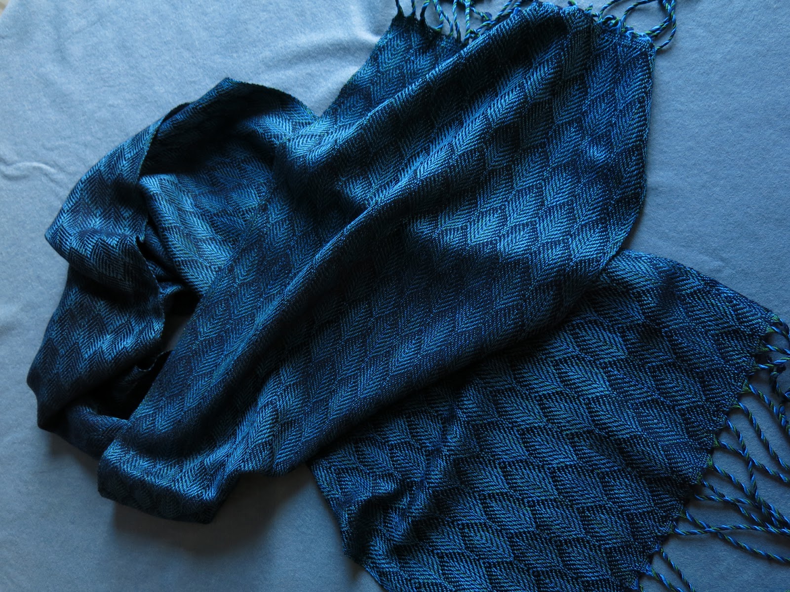 Durham Weaver: Slow cloth and slow craft and the Peacock scarf