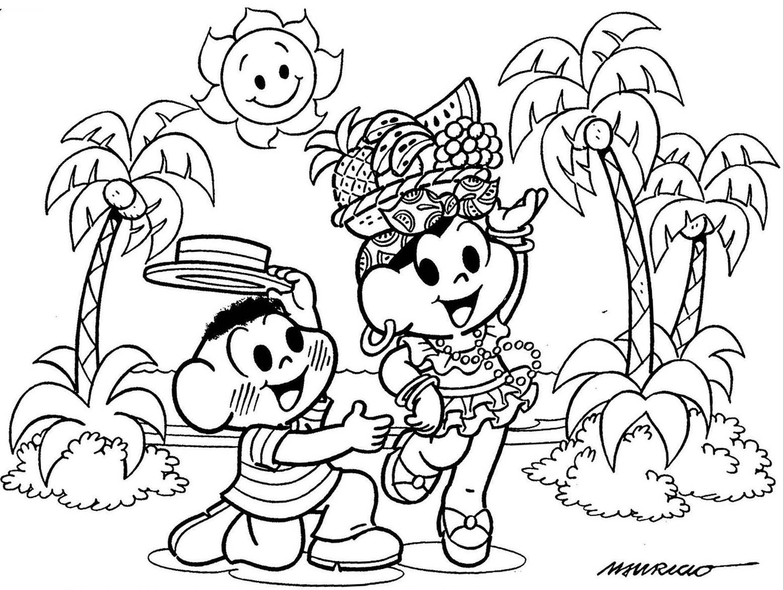 Coisa para Menina: Turma da Monica para Colorir traz