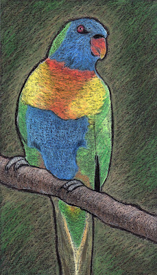 The Rolling Artroom: Oil Pastel Birds (7th-12th Grade General Art)