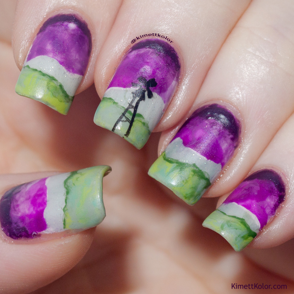 Stormy Skies Nail Art for Kelly | Kimett Kolor