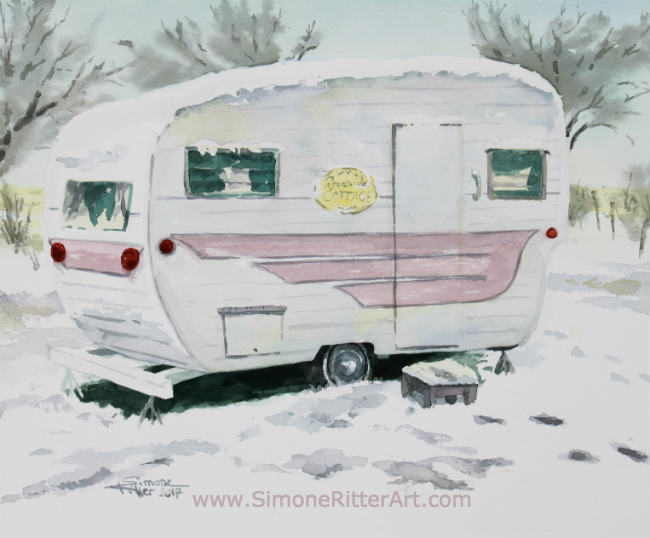 Simone Ritter Art: Snowy 1959 Pink Aljo