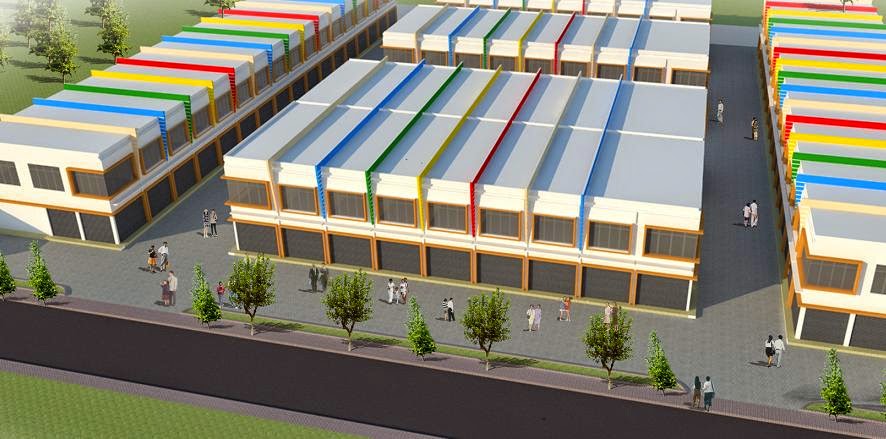 Design 3D Ruko Barisan Warna Warni Menarik Modern Minimalis - ARUSHA ...