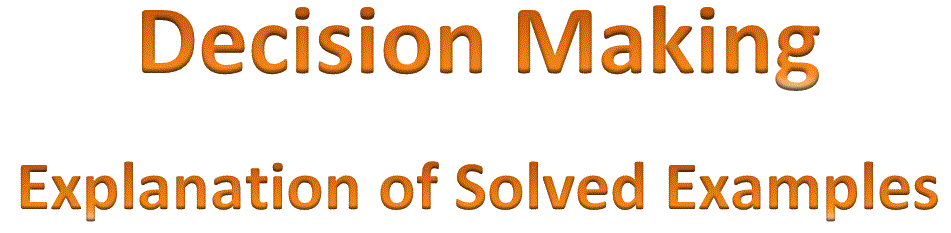 Mathematics Plus: Decision Making Problems - Examples -SOLUTION