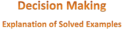 Mathematics Plus: Decision Making Problems - Examples -SOLUTION