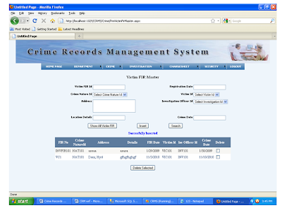 Crime Record Management System - ASP.NET Project ~ Online Mobile Purchasing