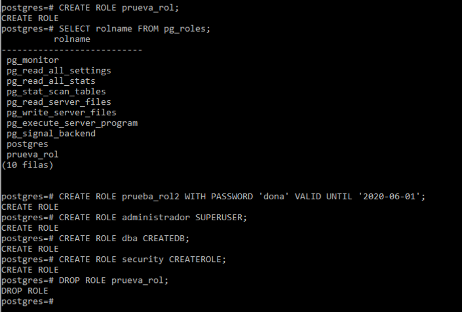 Comandos Básicos con PostgreSQL