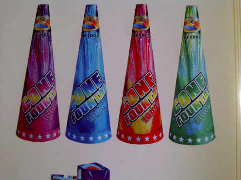 UFO FIREWORKS: CONE fountain 1000g