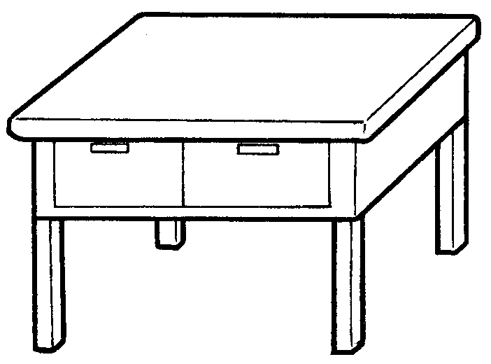 Sekitar Kawasan Sekolah: Gambar Outline_Benda_Perabot