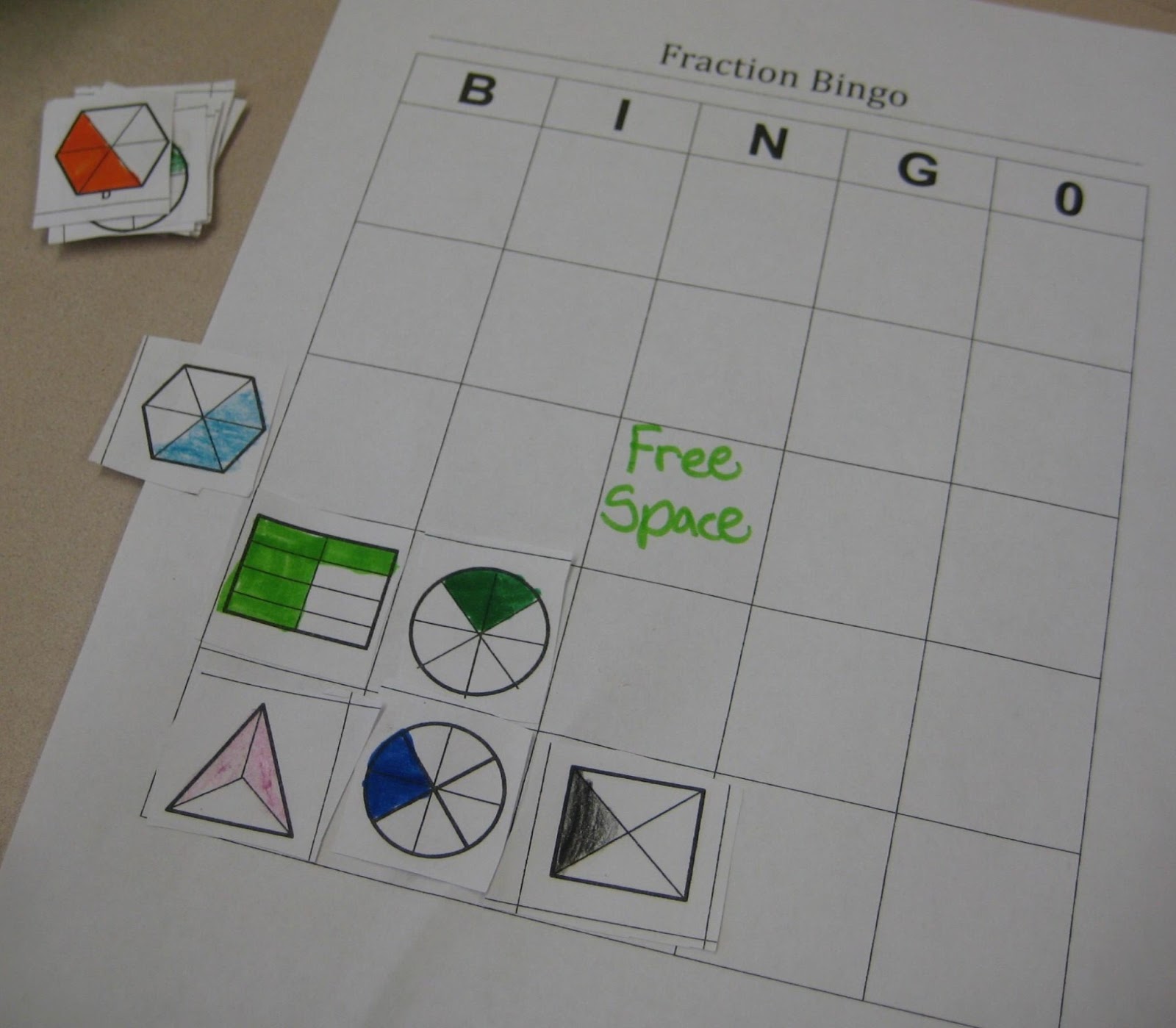 Day's Class Notes: Fraction Bingo