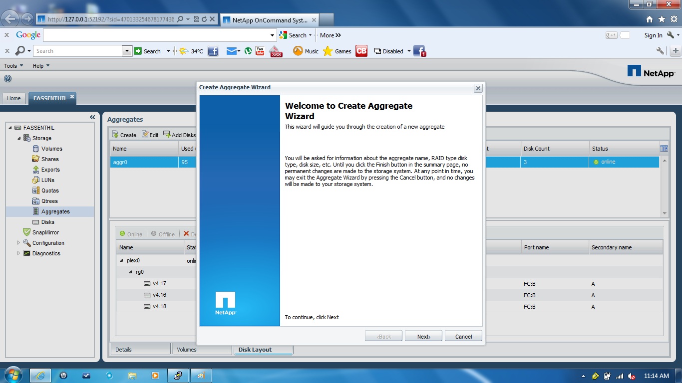 Remote Infrastructure Management: NetApp - On Command System Manager