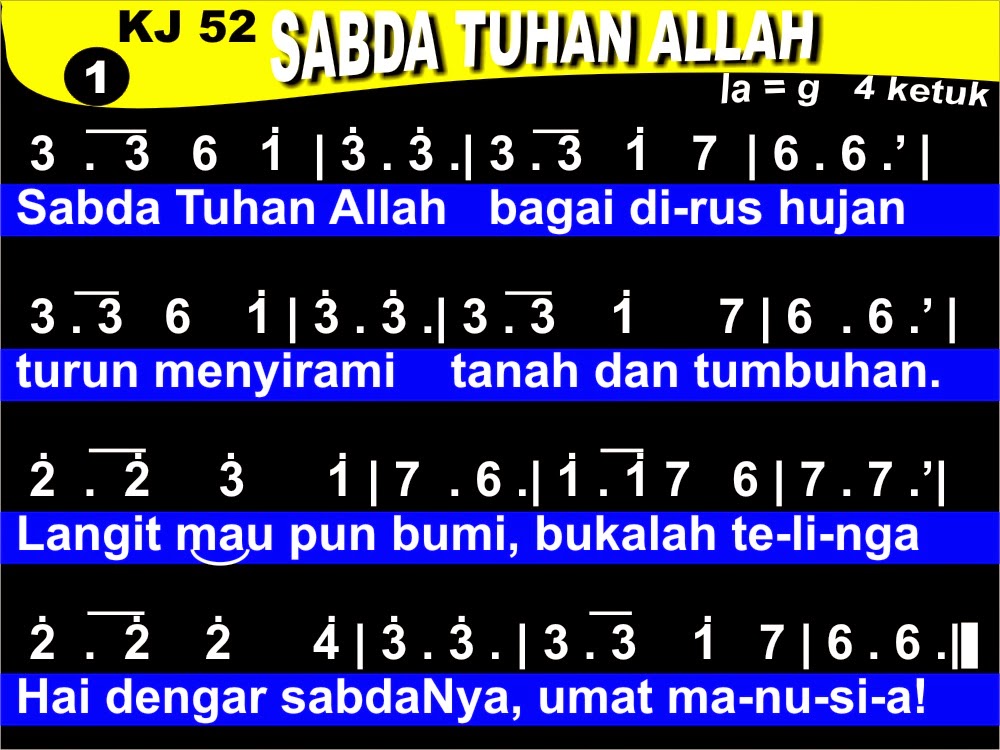 Lagu Gereja Rohani Kristen: Kidung Jemaat. 052. Sabda Tuhan Allah.