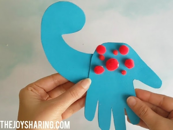 Dinosaur Handprint Card - The Joy of Sharing