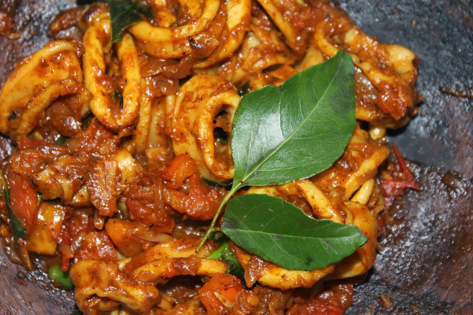 My Kitchen Treasure: Kerala Koonthal / Squid / Kanava / Calamari Roast