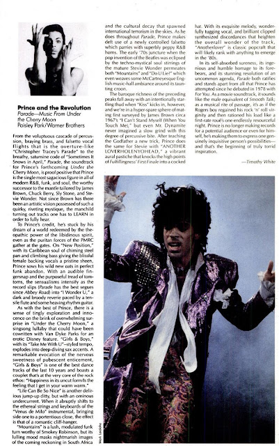 Top Of The Pop Culture 80s: Prince - Parade - 1986