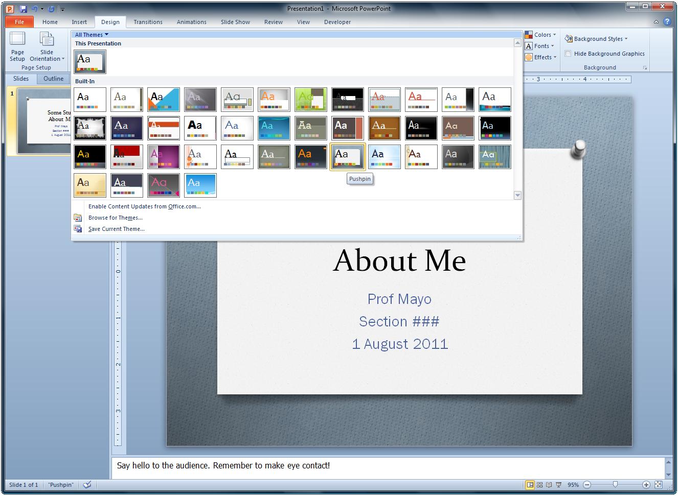 prof m's information technology: PowerPoint assignment