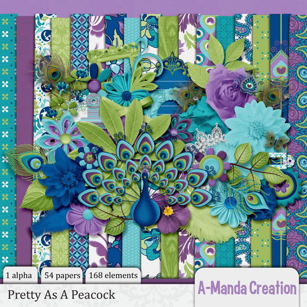 A-Manda Creation: Pretty as a Peacock Brag Book Freebie Day 9