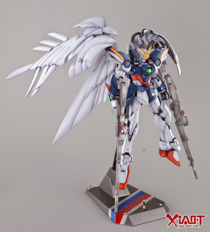 GUNDAM GUY: MG 1/100 Wing Zero Custom - Painted Build w/ LED Display Stand