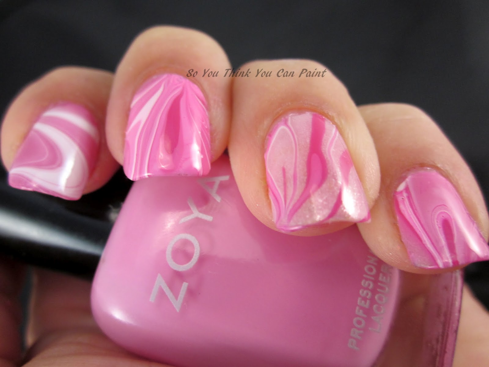 So You Think You Can Paint: Pink Water Marble