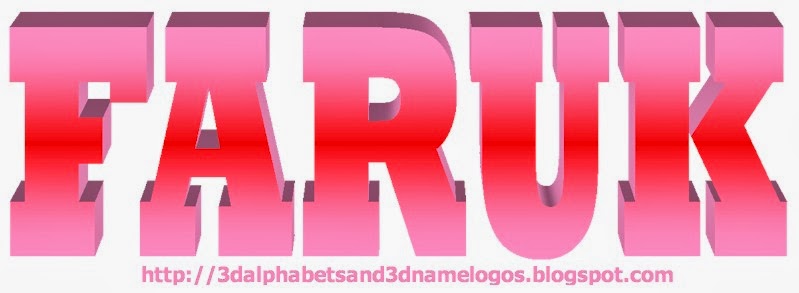 3D Name Logos: Faruk 3D Name Logo