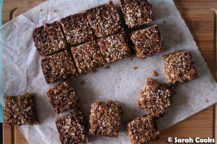 Sarah Cooks: Salted Date Caramel Flapjacks