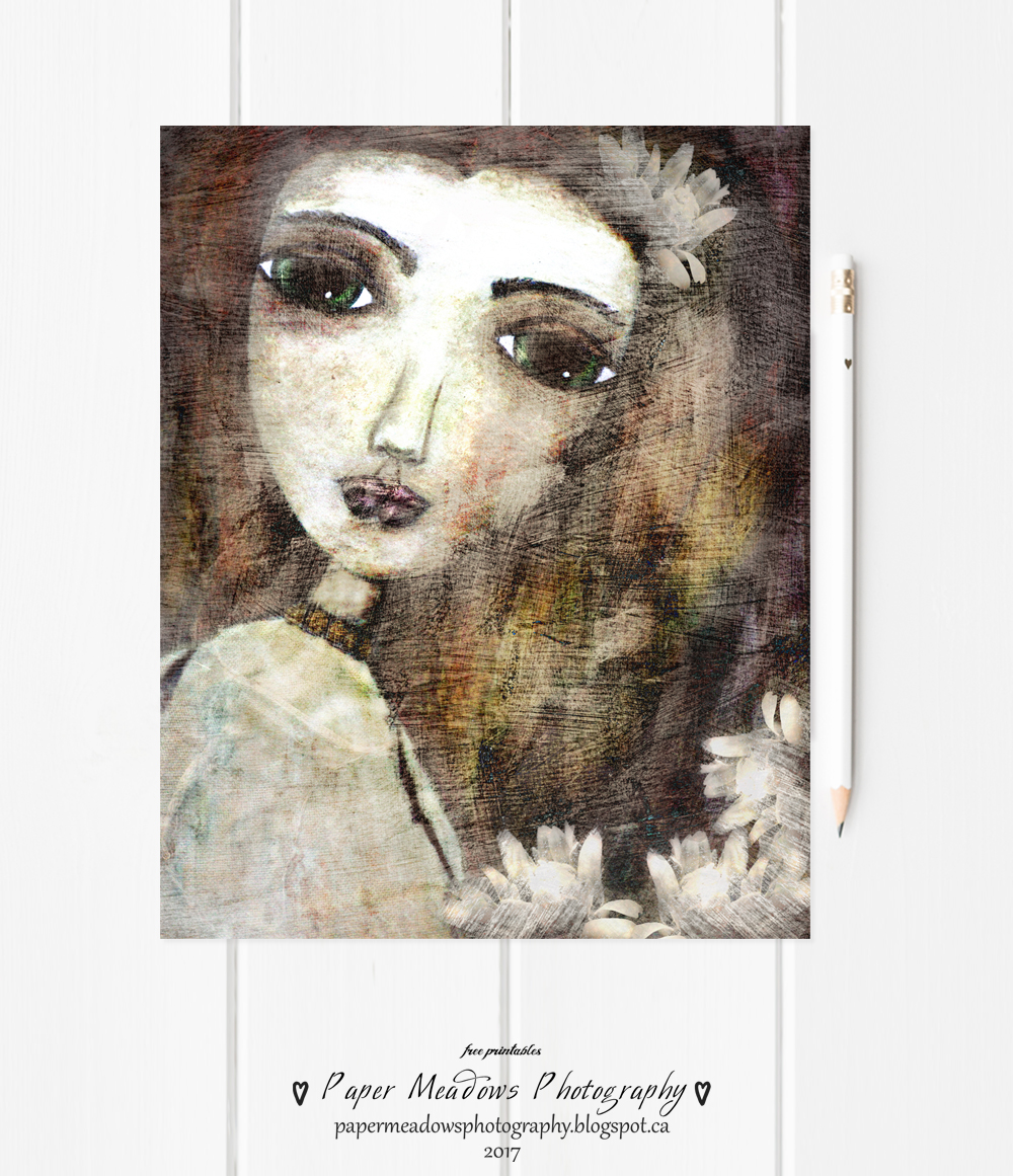 Paper Meadows Photography: Free printable mixed media girl wall art or ...