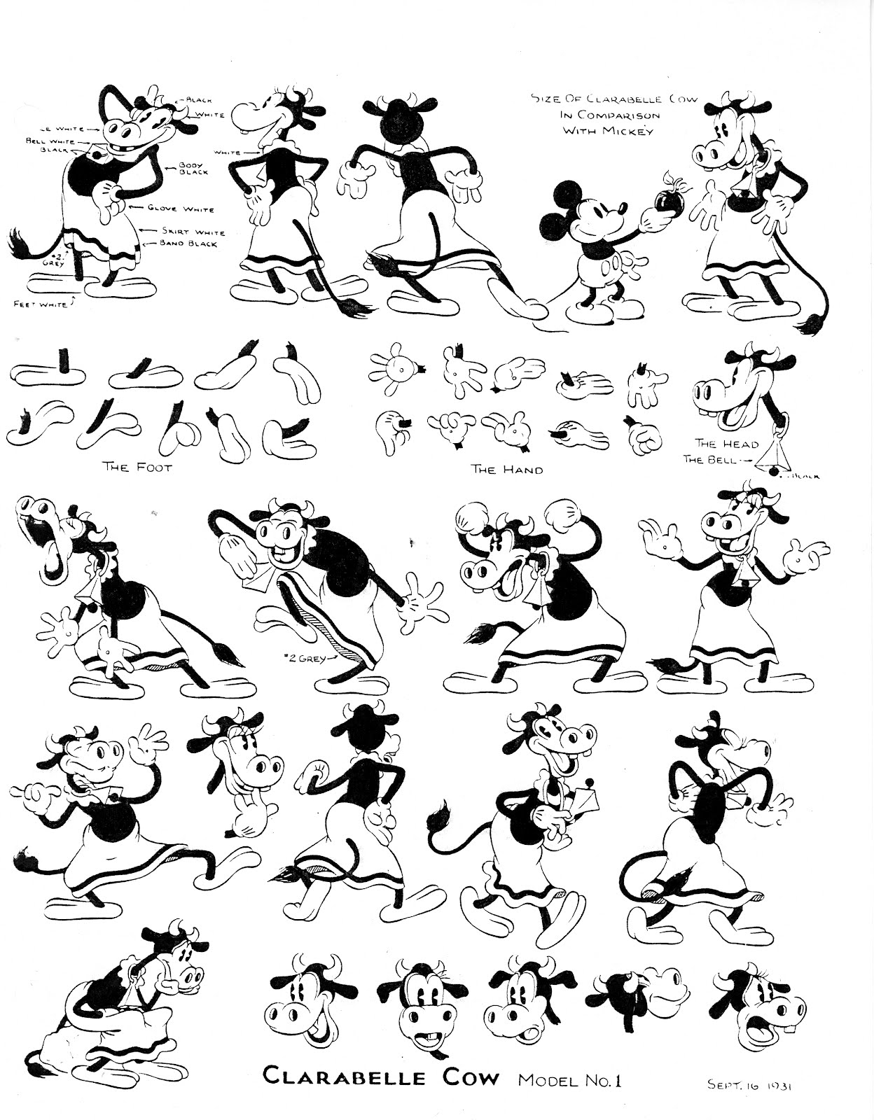 Craig Clark: More Early Disney Model Sheets