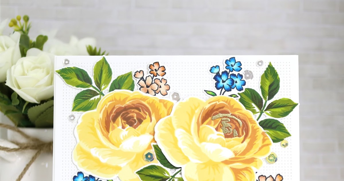 Marge Crafts: [Altenew] Yellow Rose Card for spring
