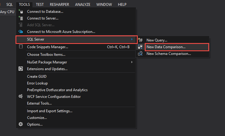 Tips & Tricks: Data Compare and Update using SQL Server Database Project
