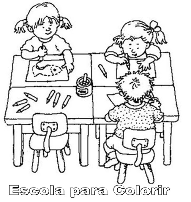 Baú da Web: Desenhos de Escola para Colorir