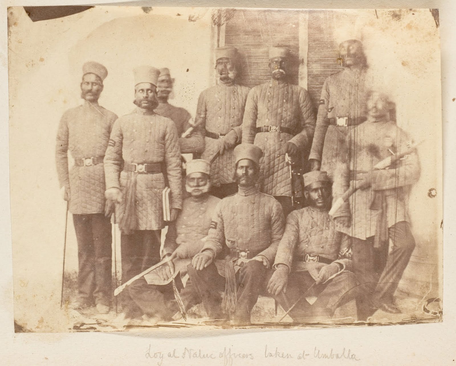 Loyal Native Officers taken at Umballa (Ambala) - 1850's - Old Indian ...