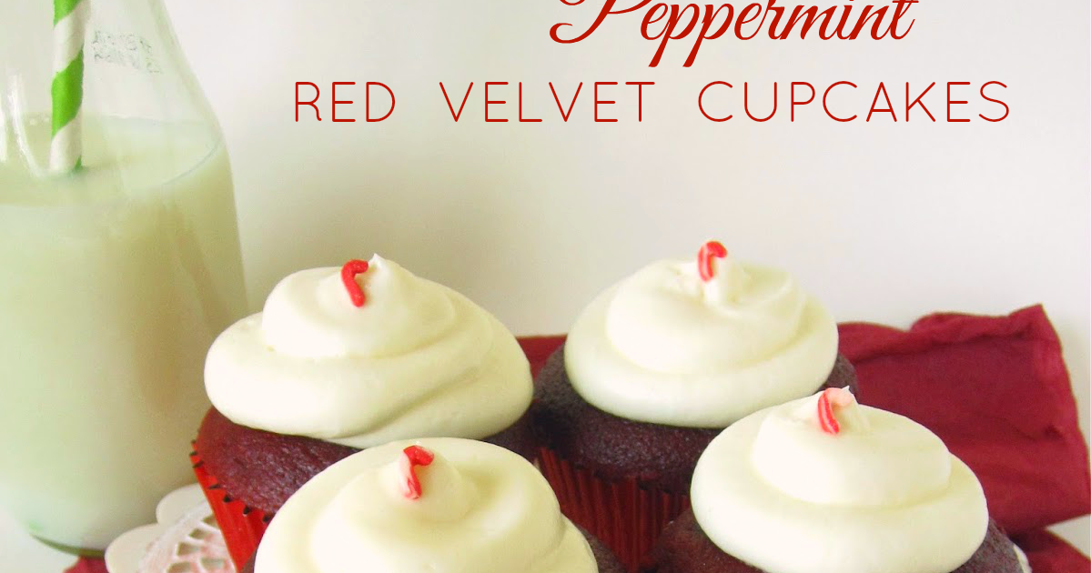 Peppermint Red Velvet Cupcakes - The Lindsay Ann