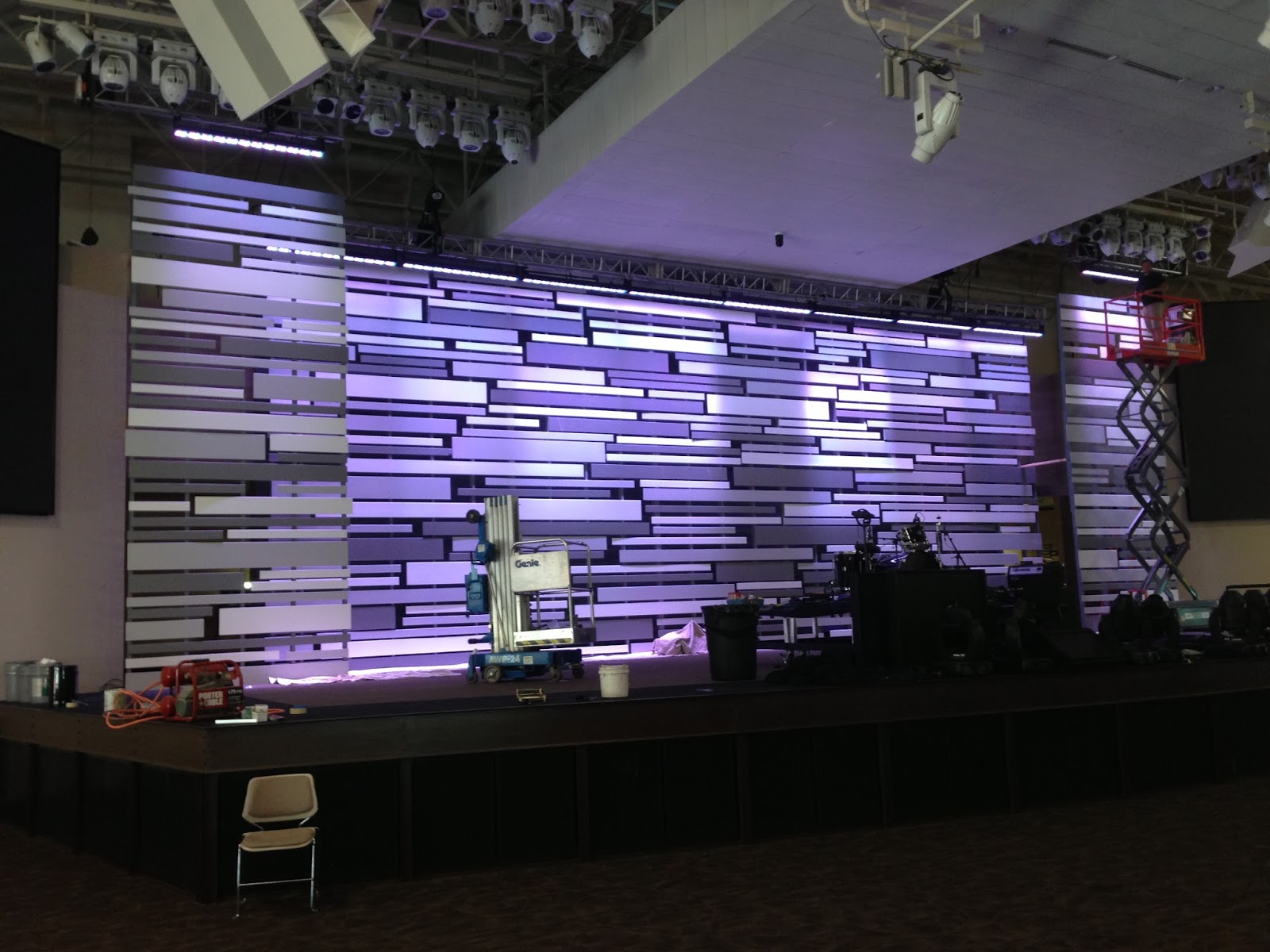 Todd Bougher: Slat Wall MDF Stage - Saddleback Church