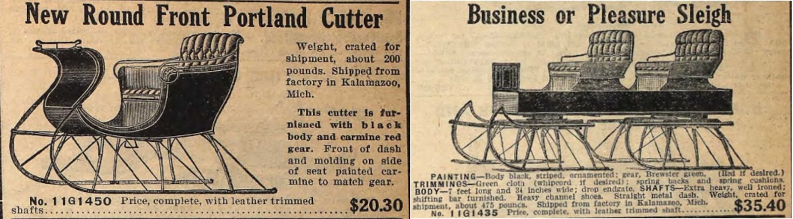 Heroes, Heroines, and History: Sleighs, Cutters & Carioles